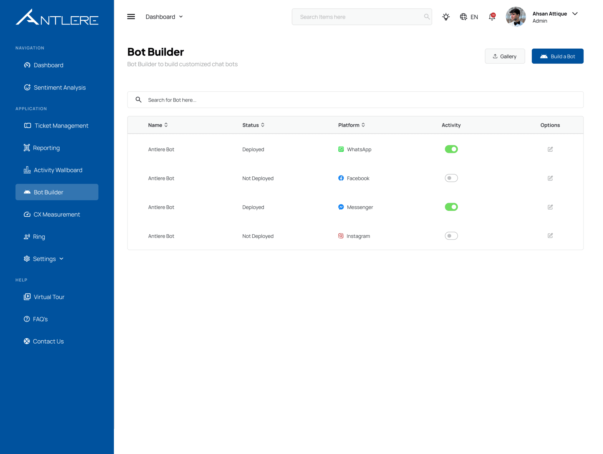 Bot Builder - Antlere